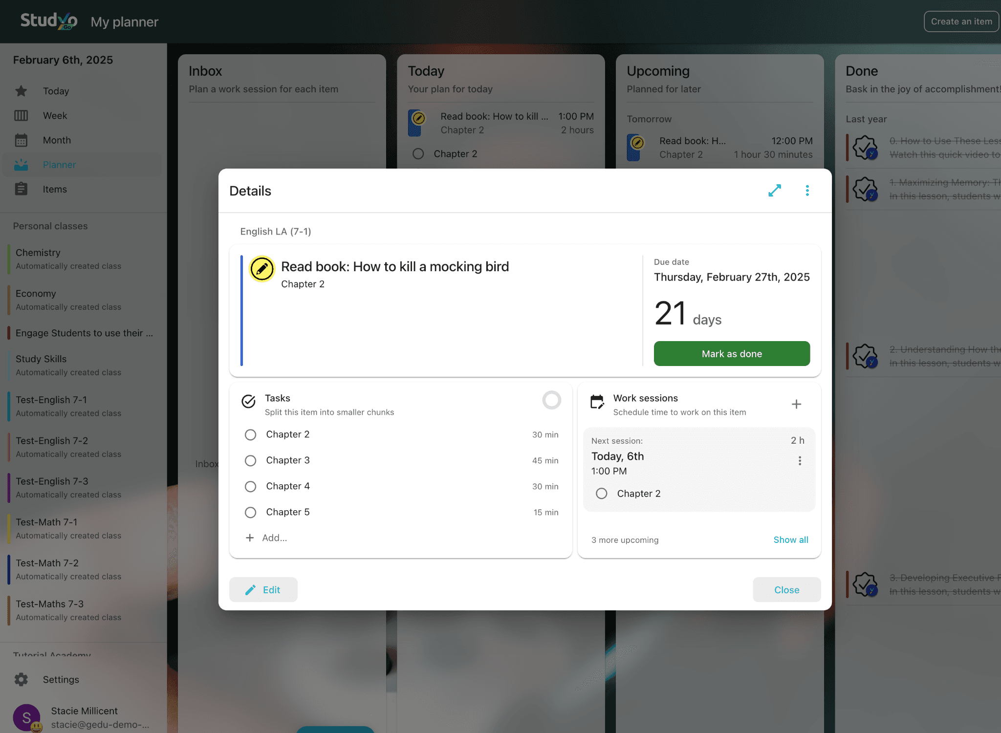 Studyo Go | Try out our free student planner