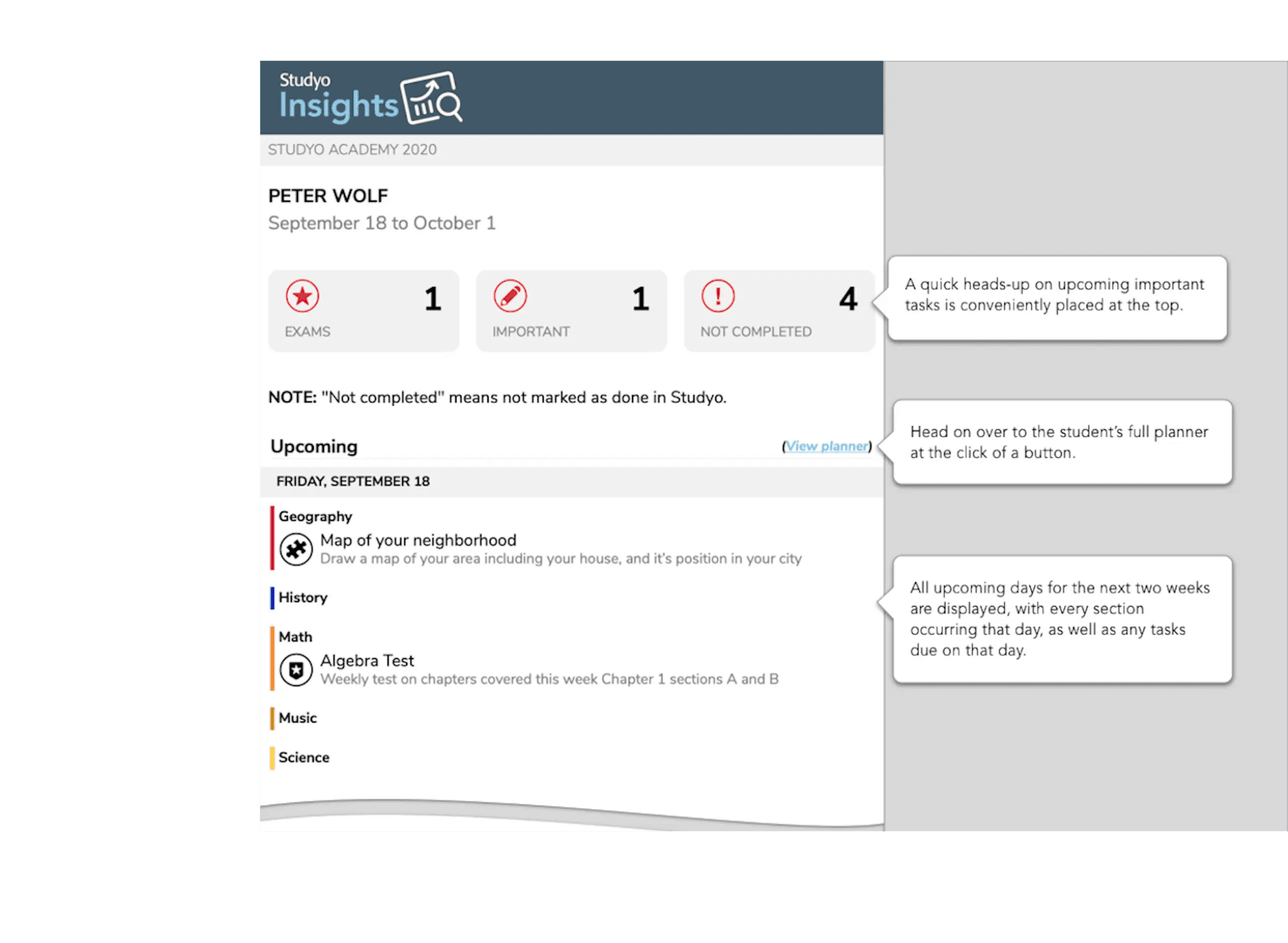 Studyo | Discover our most powerful school planner